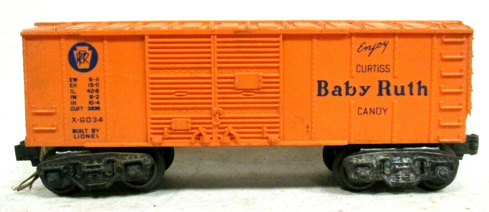 Lionel Pennsylvania Railroad X6034 Baby Ruth Box Car Postwar Model ...