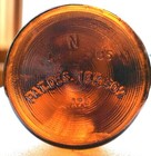 Amber Glass Ringed Middle Hourglass Shaped Bottle Obear Nester N Marked ...