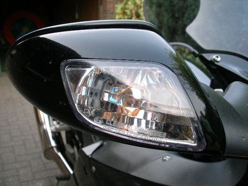 White Indicators Front Blinker Clear Glass Honda CBR 1100 Xx Blackbird ...