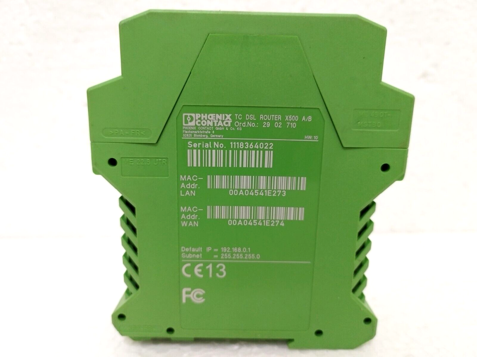 Phoenix Contact TC DSL ROUTER X500 A/B - Ord. No.: 2902710 | eBay