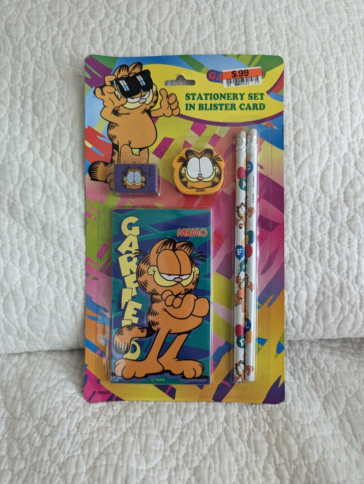 Collectible PAWS Garfield Stationary set in blister card UNOPENED NOS ...