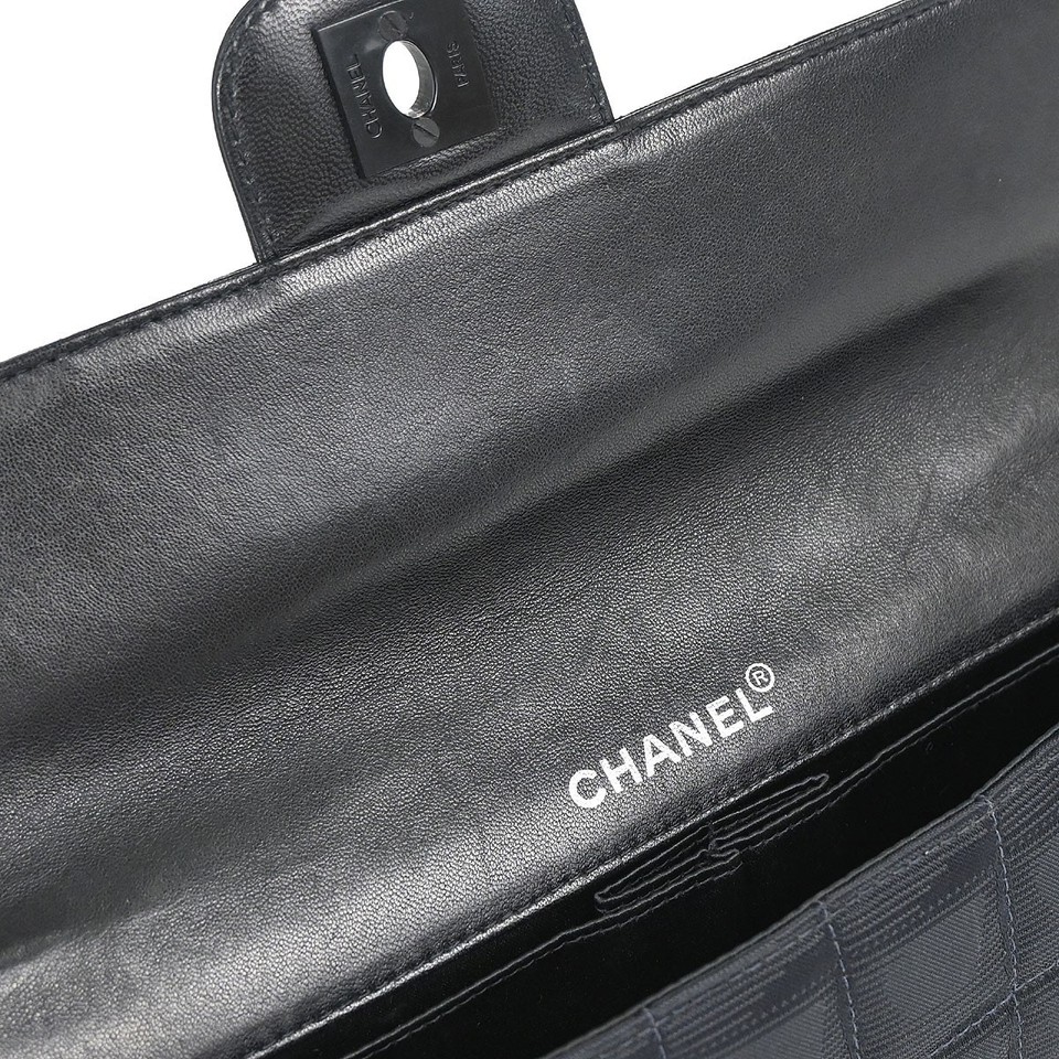 Chanel Black Jacquard Nylon Travel Line East West Shoulder Bag 187792 ...
