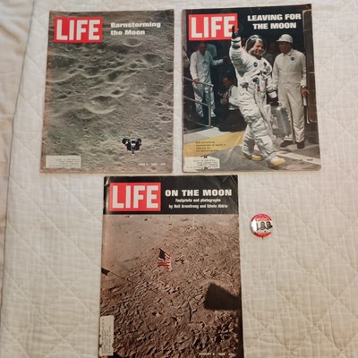APOLLO 11 LIFE MAGAZINE JUNE 6, 1969 +JULY 25, 1969 + AUGUST 8, 1969 ...