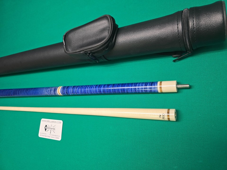 Meucci ANW-1 Blue Stained Pool Cue w/ Pro Shaft! Free 1x1 Hard Case ...