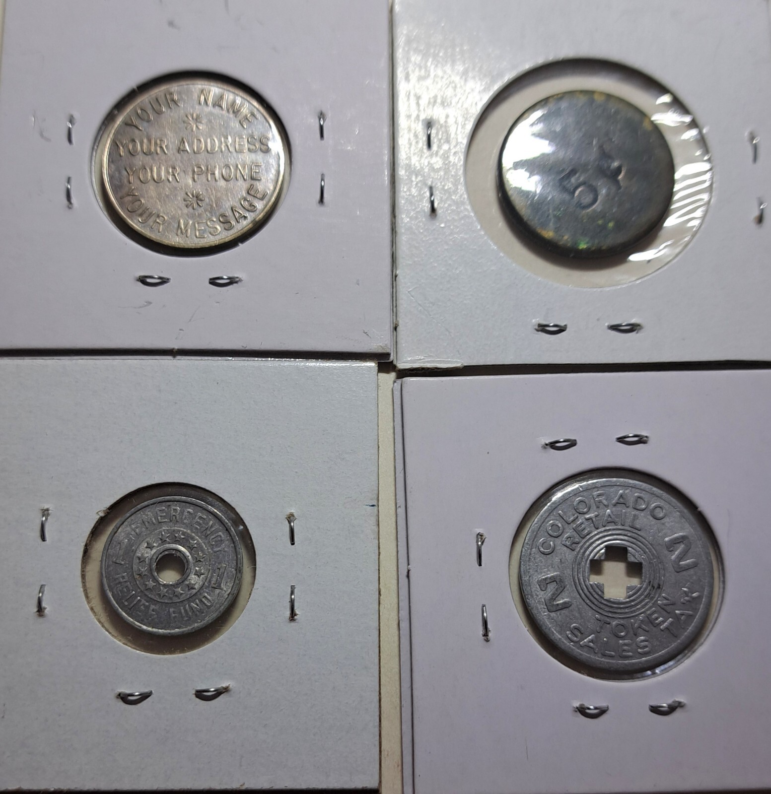 Vintage Trade Advertising Tokens - Indian Head-5-Cent-Utah & Colorado ...