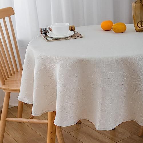 Round Tablecloth 36 Inch Textured Table Cloth Water Resistant 36 inch ...
