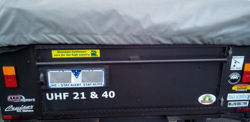 Camper Caravan Custom Radio UHF/HF frequency sticker decal your choice ...