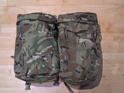 British Army two MTP Camo PLCE Bergen Side Pouches for daysack / Patrol ...