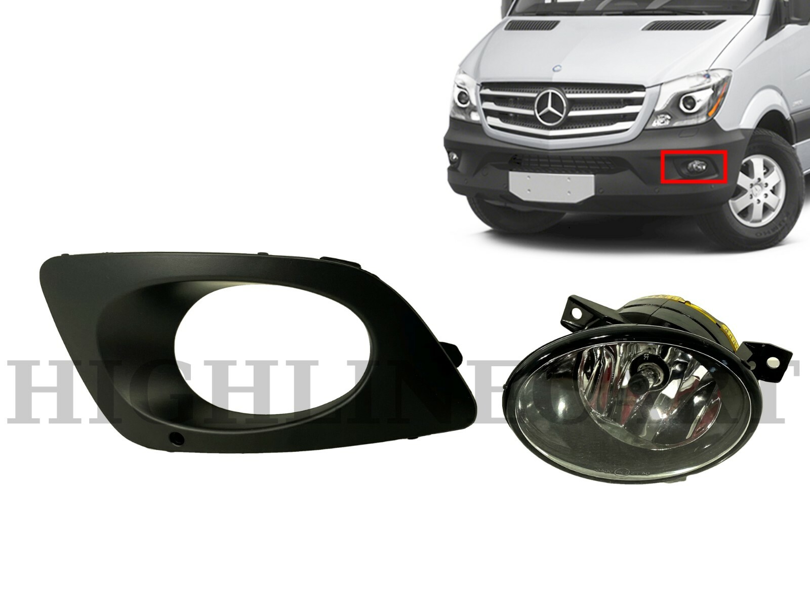 For 2014-2018 Mercedes Sprinter Driver Left Fog Light Lamp W Cover ...