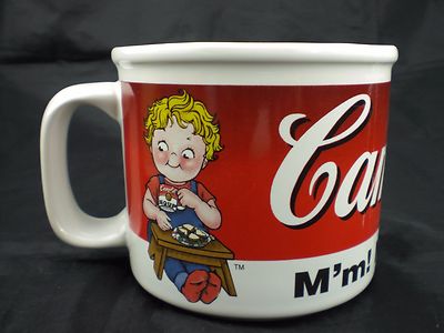 Campbells Mm Mm Good Soup Ad Ceramic Souper Mug Houston Harvest Boy ...