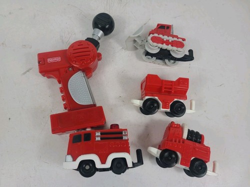 Fisher Price GeoTrax Red Fire Truck Trains & Sign Push Lot Of Toys | eBay