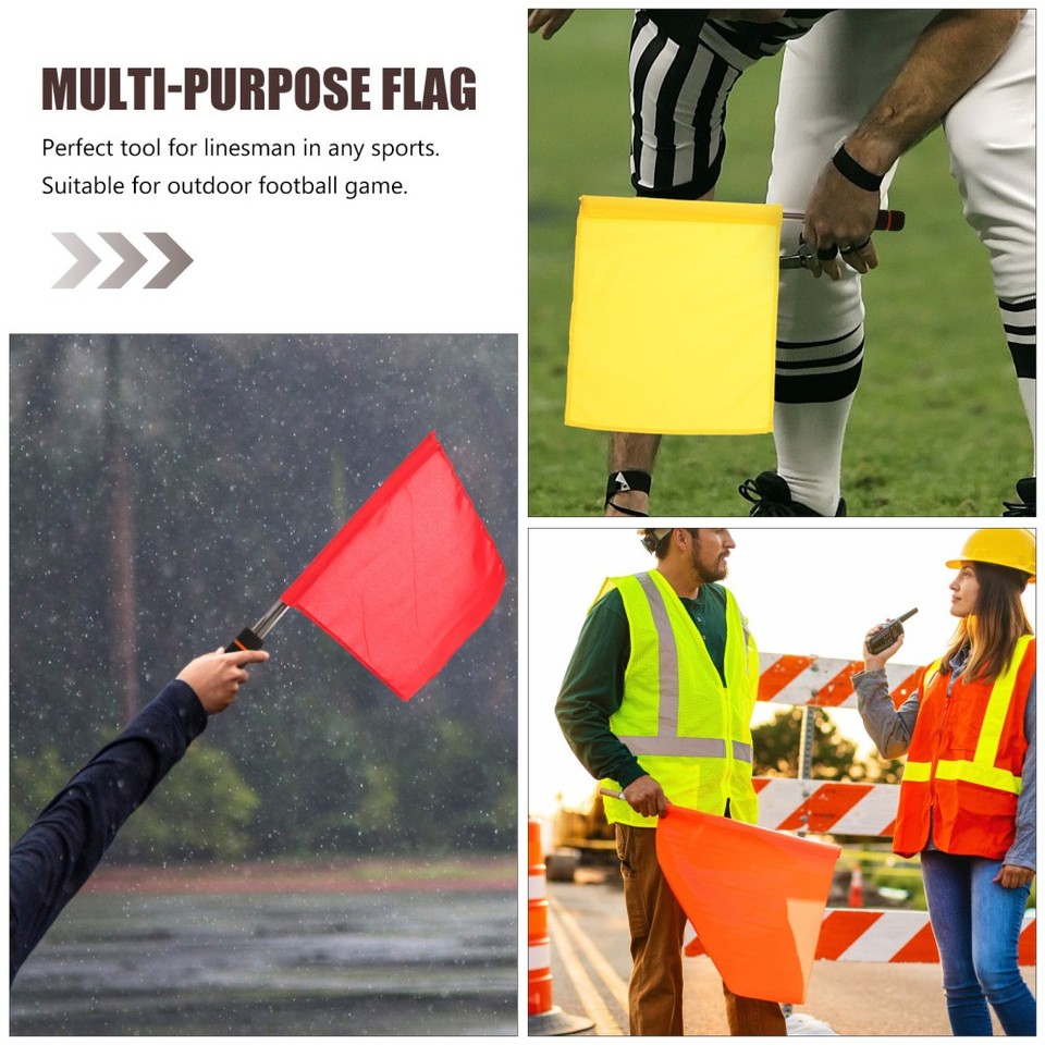 3 Pcs Football Flags for Referees Signal Set Safety Banner Trailer | eBay