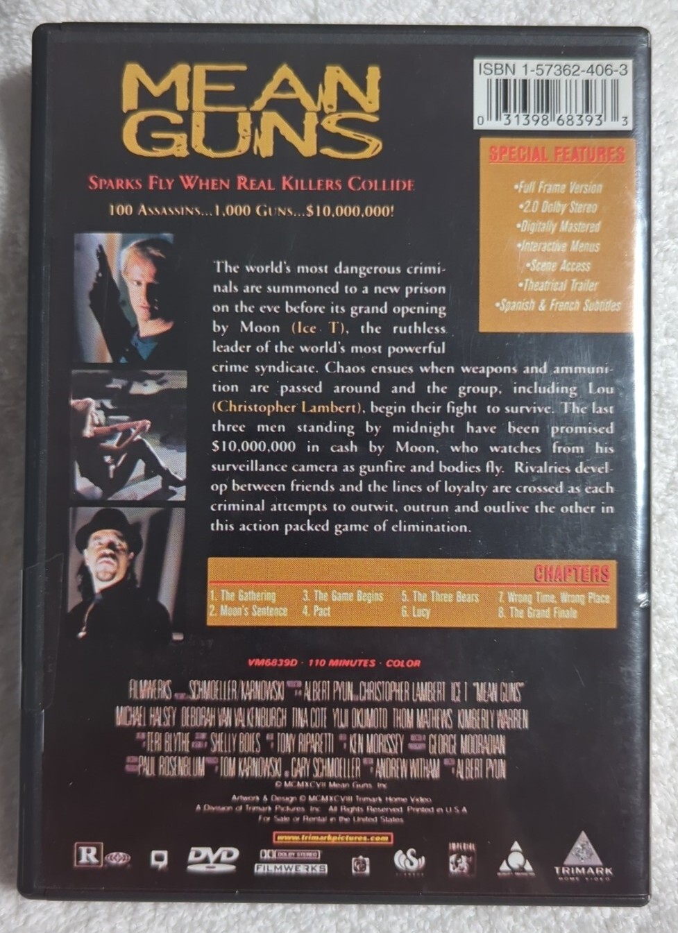 Mean Guns (1997 Trimark Pictures, DVD, Albert Pyun, Rated R ...