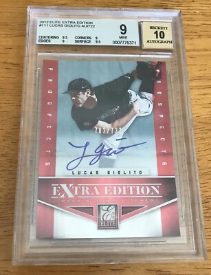 Lucas Giolito Red Sox Auto 2012 Elite Extra 702/722 BGS 9 MINT Rookie ...