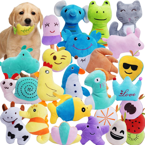 26pcs Soft Small Dog Squeaky Toys,Cute Puppy Favorite Comfortable ...