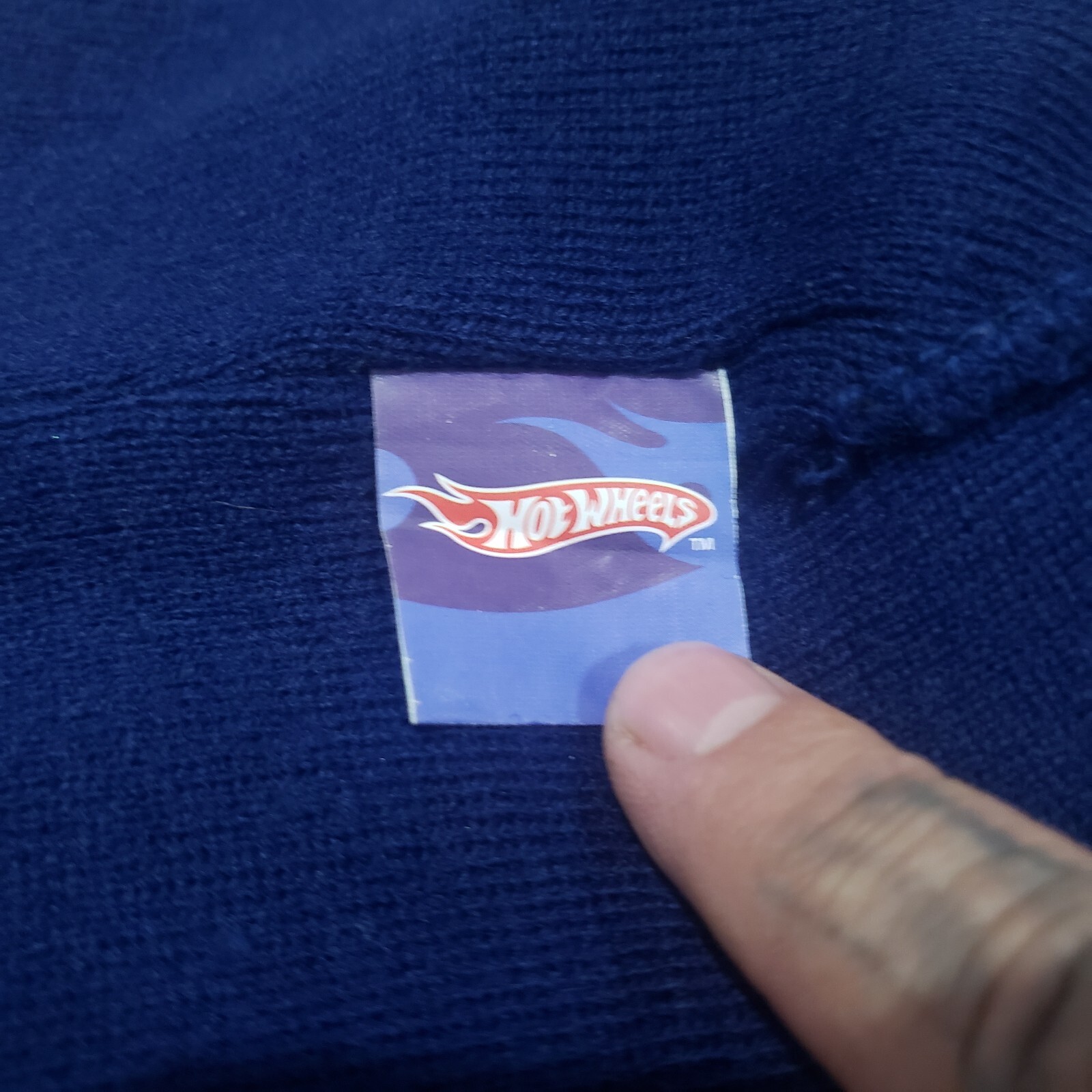 Hot Wheels Racing Club Beanie Winter Hat Blue Red Boys Knit Mattel | eBay