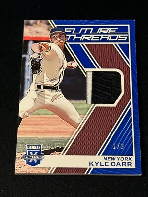 2023 Panini Elite Extra Edition Kyle Carr Blue Future Threads Patch, Serial #1/3 | eBay
