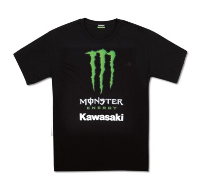 Kawasaki Monster Energy T-Shirt | K102-2512-BKLG | Black | L | Cotton ...
