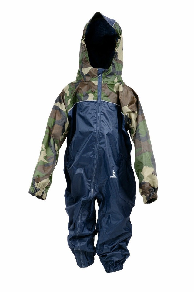 Dry Kids 2 Colour Waterproof Rainsuit, Childrens All in One Fun Dry ...