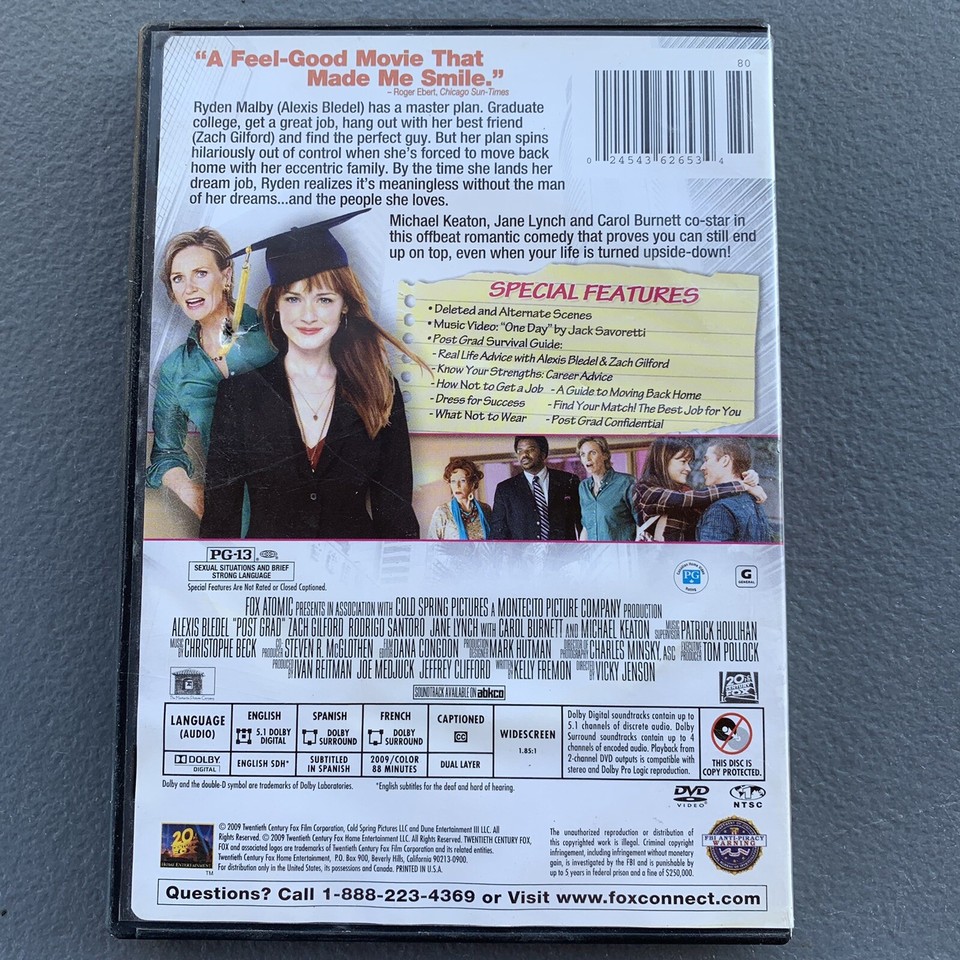 Post Grad DVD, 2010 Widescreen deleted scenes Alexis Bledel 24543626534 ...