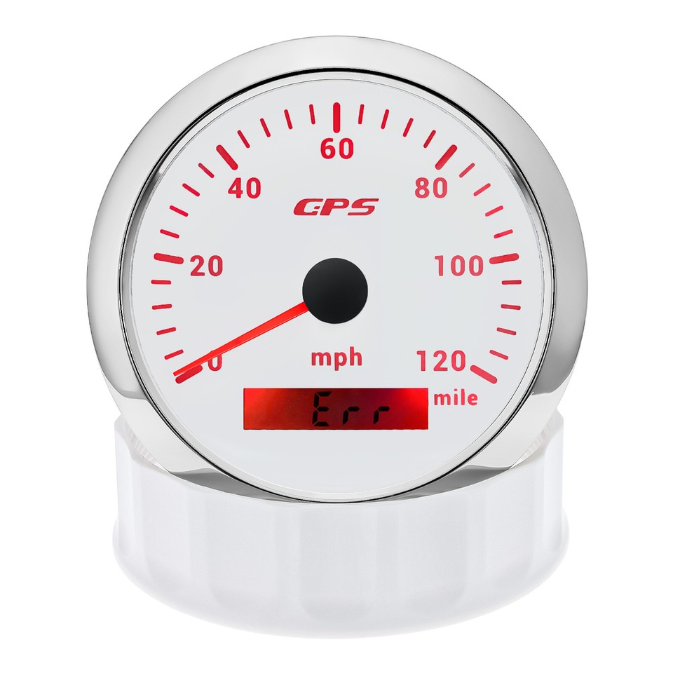 6 Gauge Set 85mm GPS Speedometer 120MPH Tacho/Fuel/Oil/Temp/Volt with ...