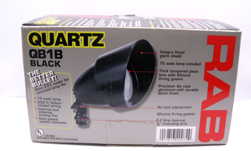 RAB QB1B WATT QUARTZ BULLET FLOOD LIGHT New Black | eBay