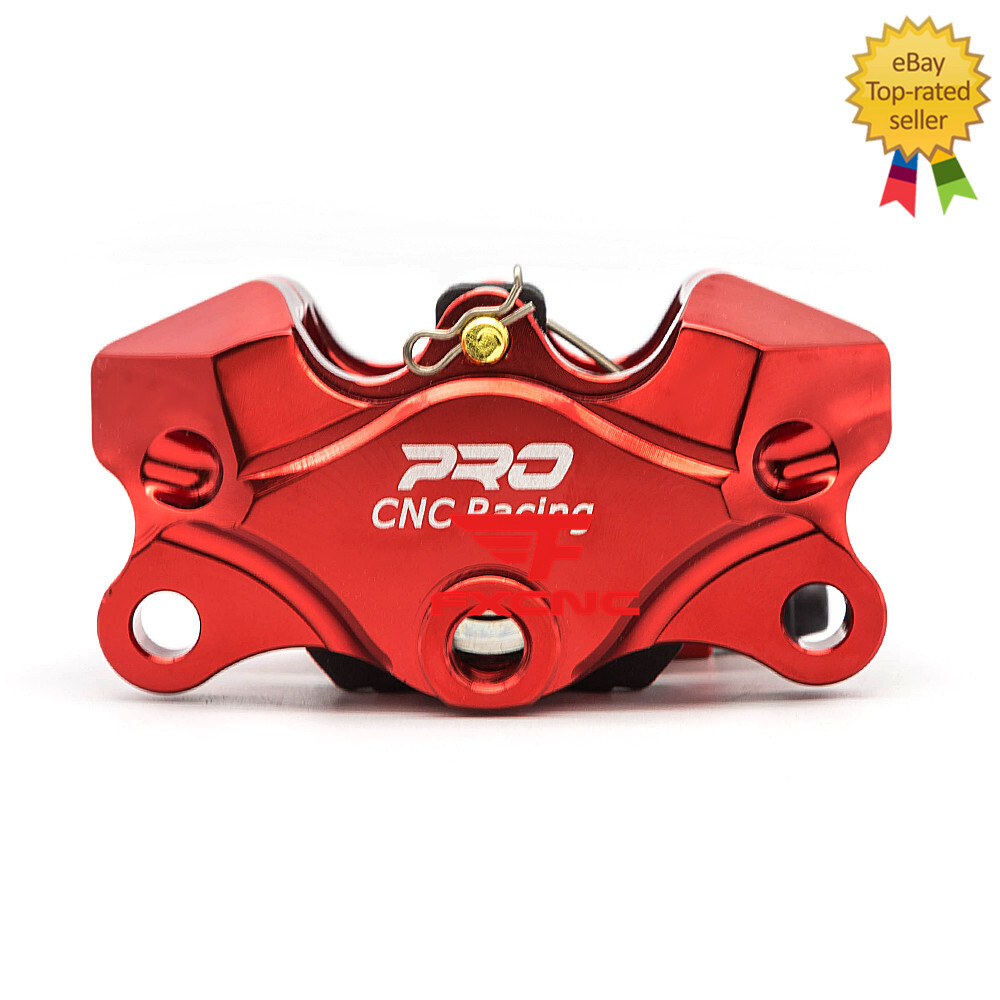 CNC Universal Rear Brake Caliper 32mm Aluminum Red 2 Piston Guard Kit ...