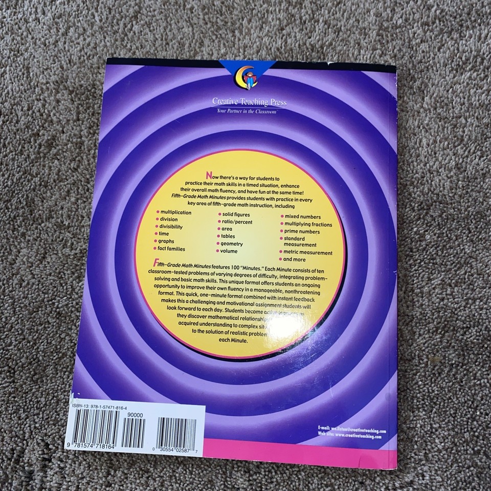 Fifth Grade Math Minutes, Creative Teaching Press | eBay