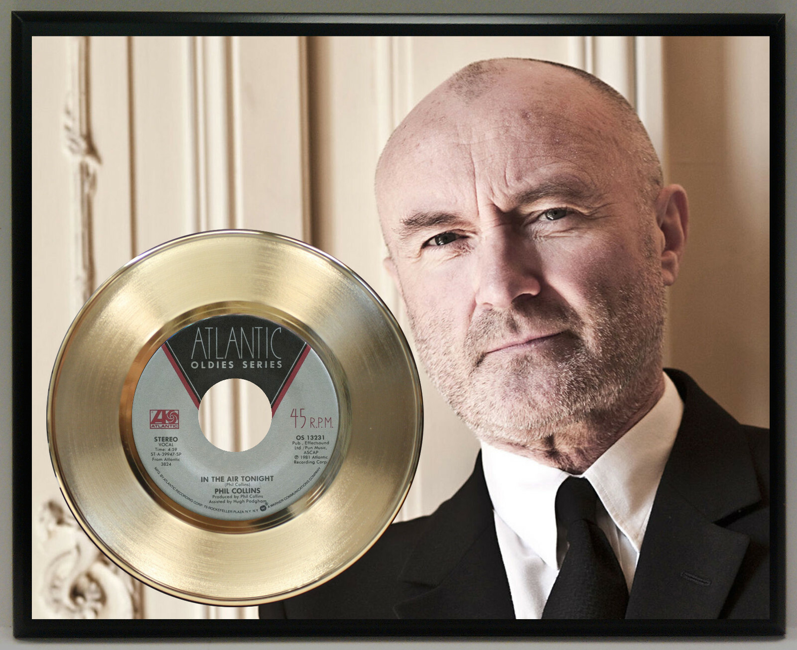 Phil Collins Poster Art Metalized Vinyl Record Memorabilia Plaque Wall ...