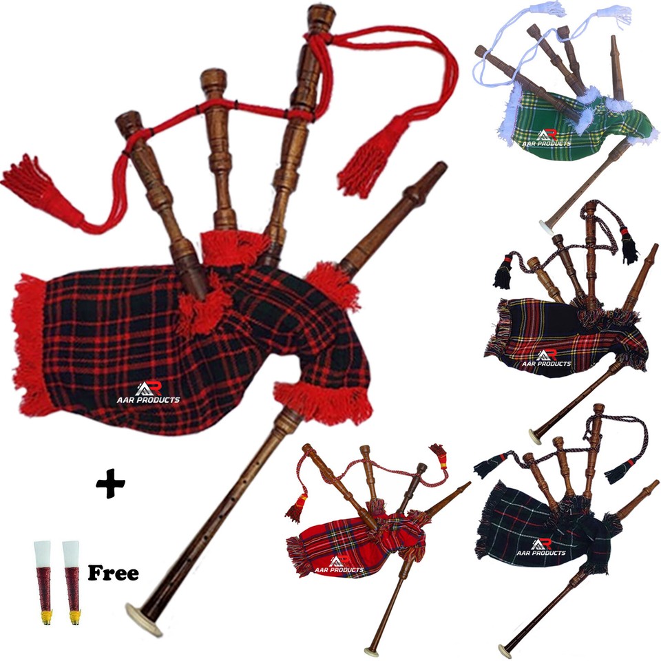 Mini Toy Baby Kids Junior Bagpipe Sheesham wood W/Instruction Sheet ...