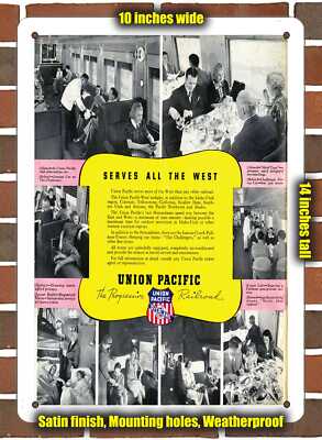 Metal Sign - 1938 Union Pacific Serves All the West - 10x14 inches | eBay
