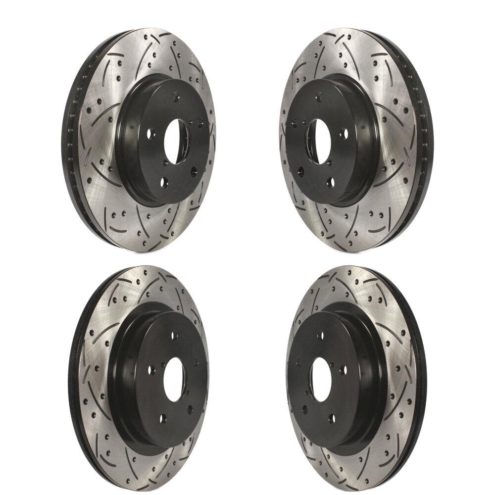 [Front+Rear] Drilled Slot Disc Brake Rotors Kit For 2015-2019 Subaru ...