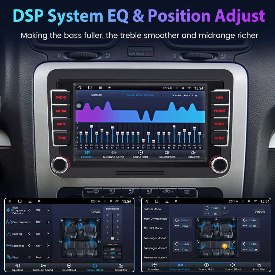 For Volkswagen Passat Jetta GTI Android 13 Carplay Car Radio Stereo GPS ...