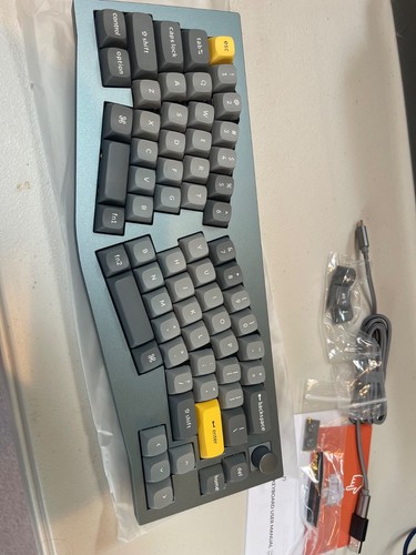 Keychron Q8, Silver Aluminum, QMK Custom Mechanical Keyboard Gateron ...