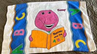 Barney The Purple Dinosaur & Baby Bop ABC Pillowcase Vintage | eBay