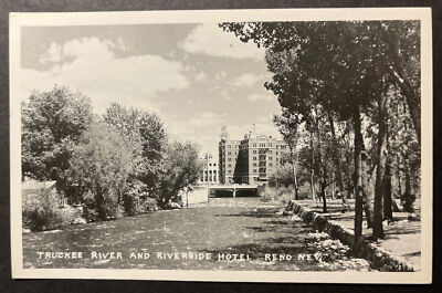 Truckee River and Riverside Hotel Reno Nevada RPPC | eBay