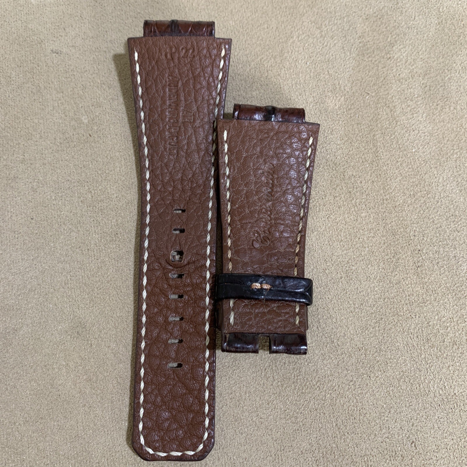 Audemars Piguet Watch Strap SHAQUILLE BROWN Alligator Hornback 32 (22 ...