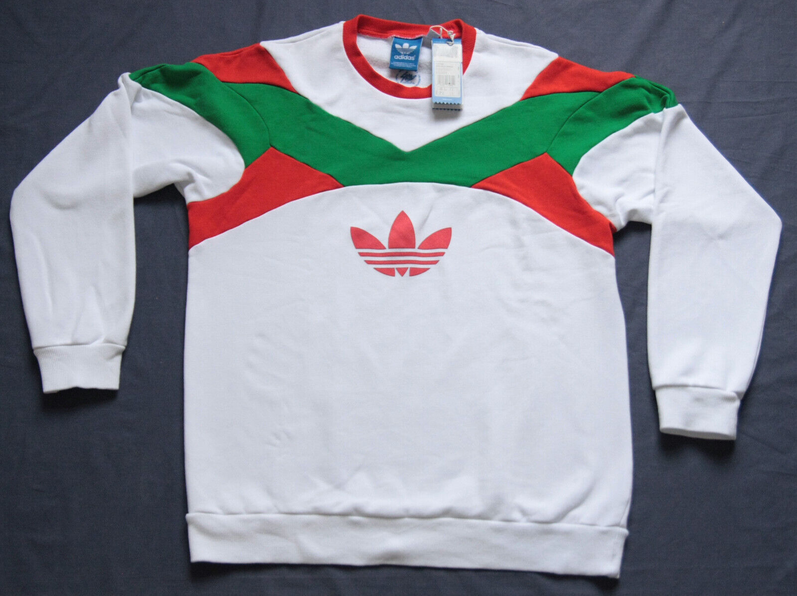 NEW Adidas Jumper Vintage Retro Sweatshirt Oldschool Trefoil Sweater ...