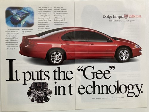 2000 Dodge Intrepid Two Page Print Ad | eBay