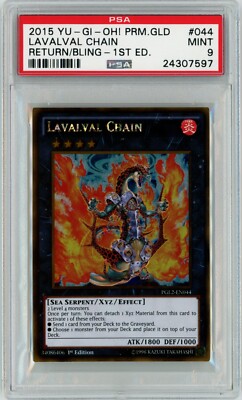 Yu-Gi-Oh! - Lavalval Chain - EN044 - Gold Rare - 1st Edition - PSA 9 ...