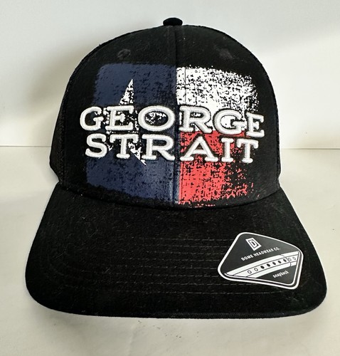 George Strait Texas Flag Trucker Hat Snapback Adjustable Mesh Cap Black ...