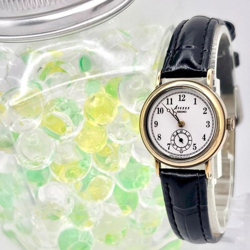 Excellent Condition New Battery SEIKO Avenue Small Second Gold Ladies ...