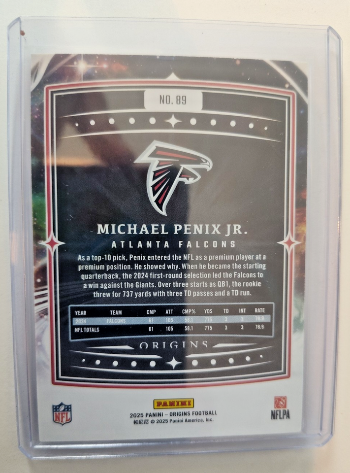 2025 Panini Origins - Michael Penix Jr - Red /225 Atlanta Falcons | eBay