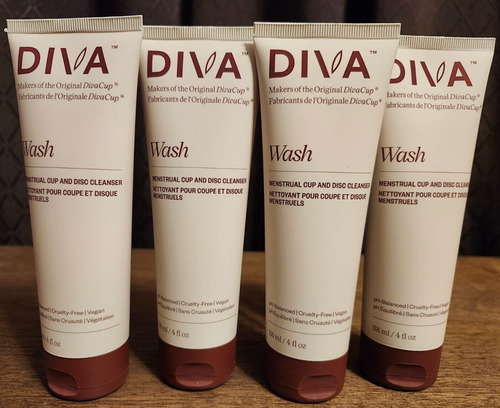 Lot Of 4 DivaWash Menstrual Cup Wash Cleanser Cleaner Plant-Based 4 Oz ...