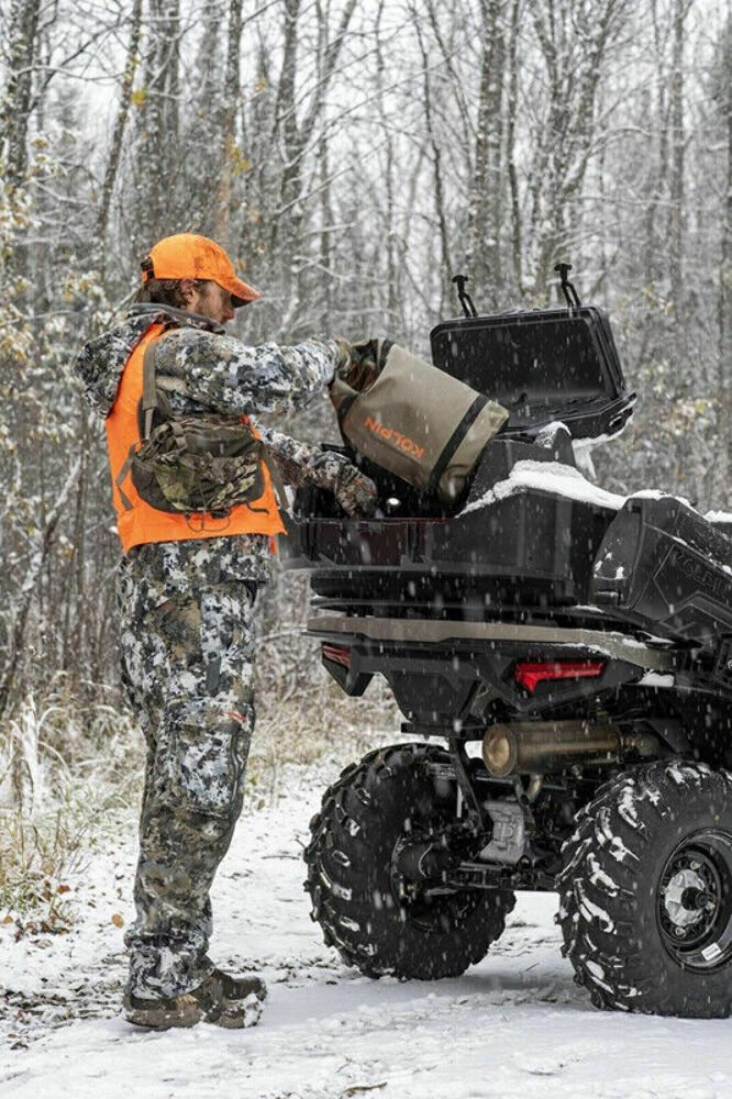 Kolpin ATV Rear Passenger Seat Cargo Storage Helmet Trunk Box Luggage ...