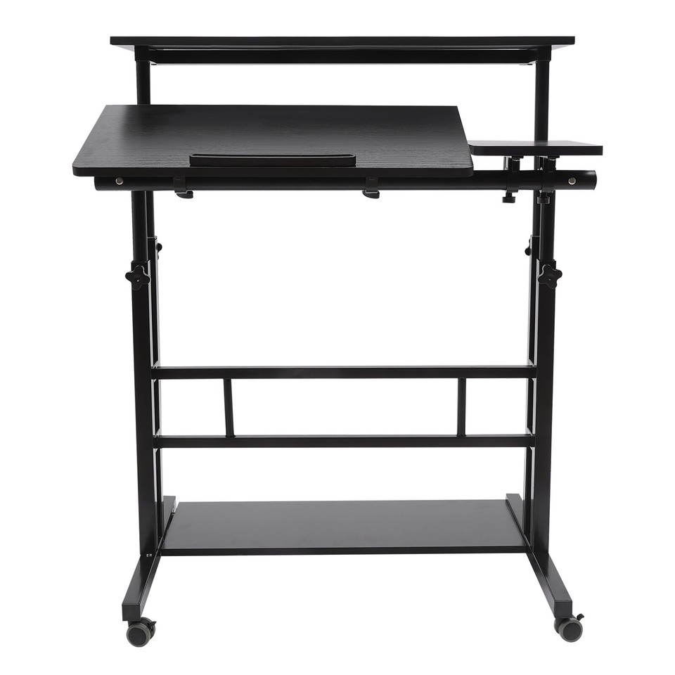 Mobile Standing Desk Adjustable Stand Up Laptop Desk Workstation for ...