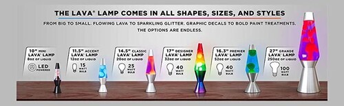 Lava® Lamp 40 Watt Replacement Light Bulb A15 2 Pack (Works in 17" & 16 ...
