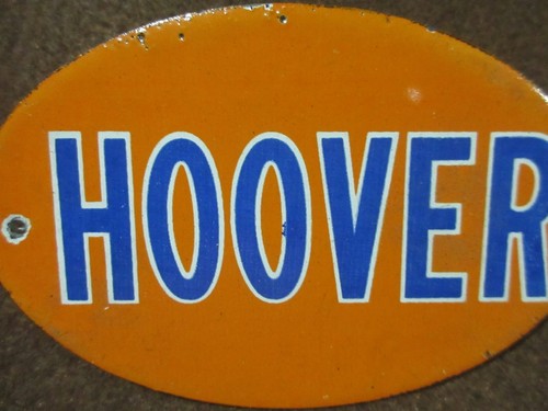 Porcelain Hoover Enamel Metal Sign Plate Size 6 x 4 Inches | eBay
