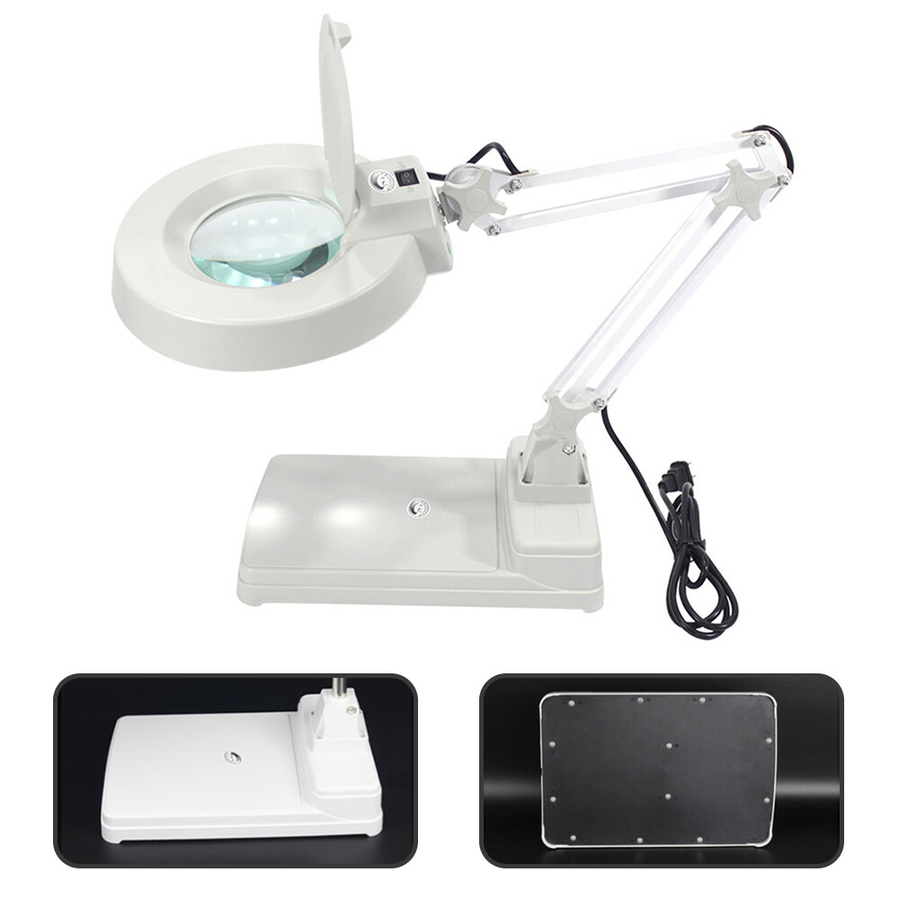 10X 20X Magnifier Desk LED Lamp Magnifying Glass Table Light for ...
