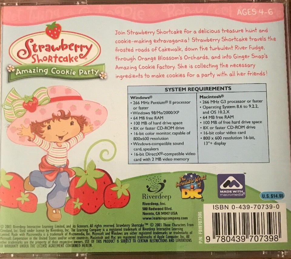 Strawberry Shortcake PC CD Rom Computer Game | eBay